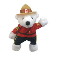 5" Sergeant Polar Bear Stuffed Animal The Mountie Shop