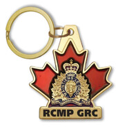 Gold RCMP Maple Leaf Keychain The Mountie Shop
